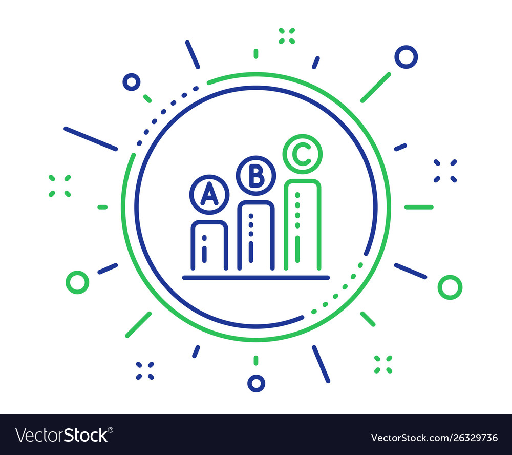 Graph Line Icon Column Chart Sign Royalty Free Vector Image 