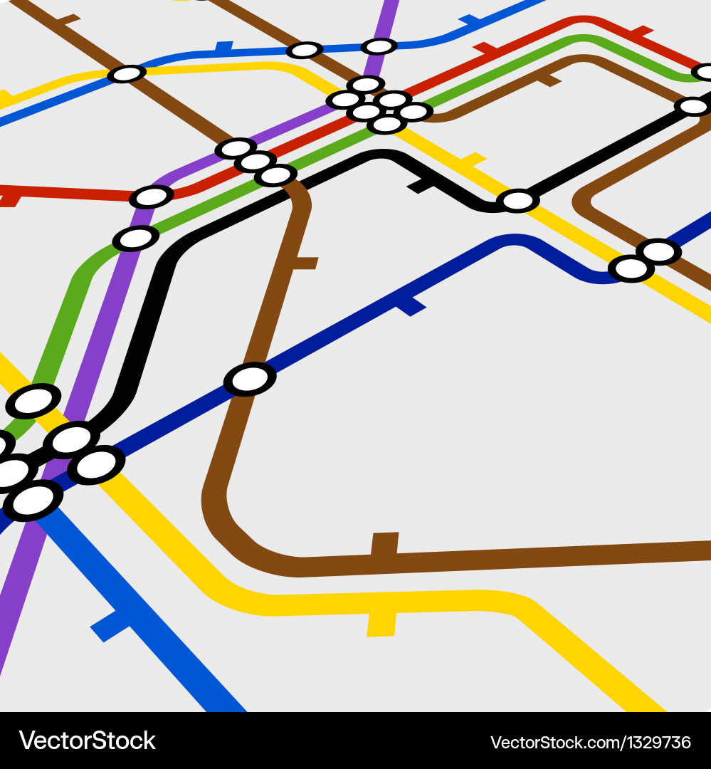 Perspective background of metro scheme Royalty Free Vector