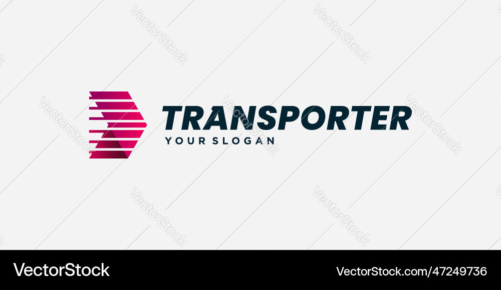 Transport logo with modern and professional Vector Image