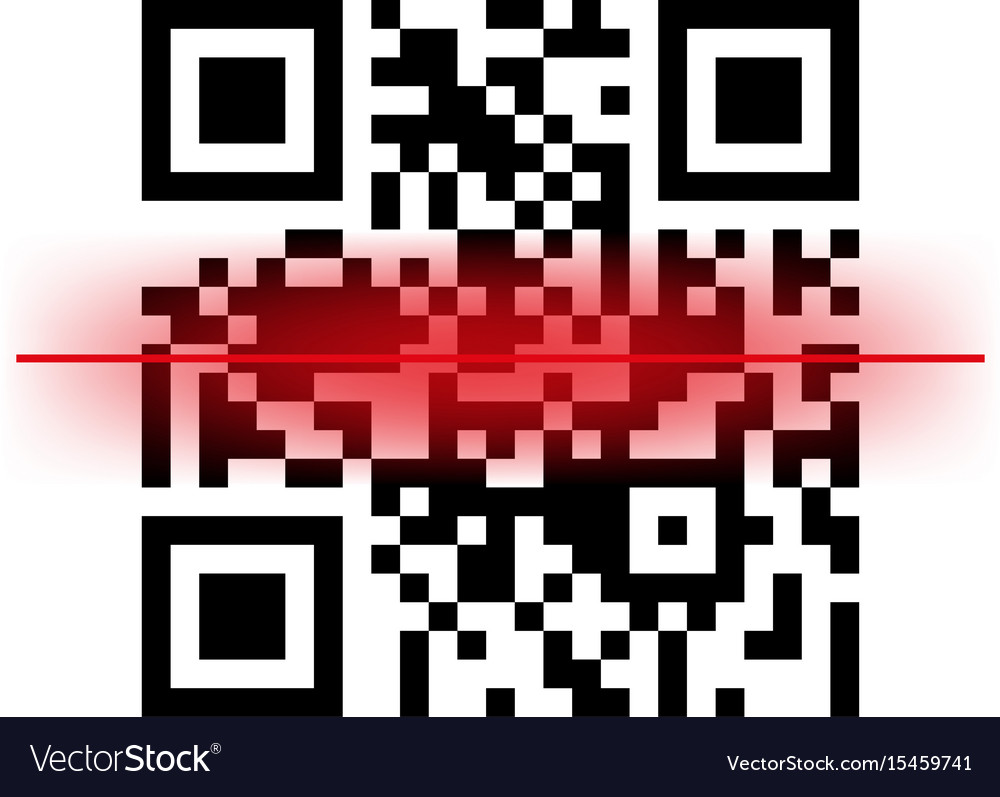 Bar qr code scanning digital code scan Royalty Free Vector