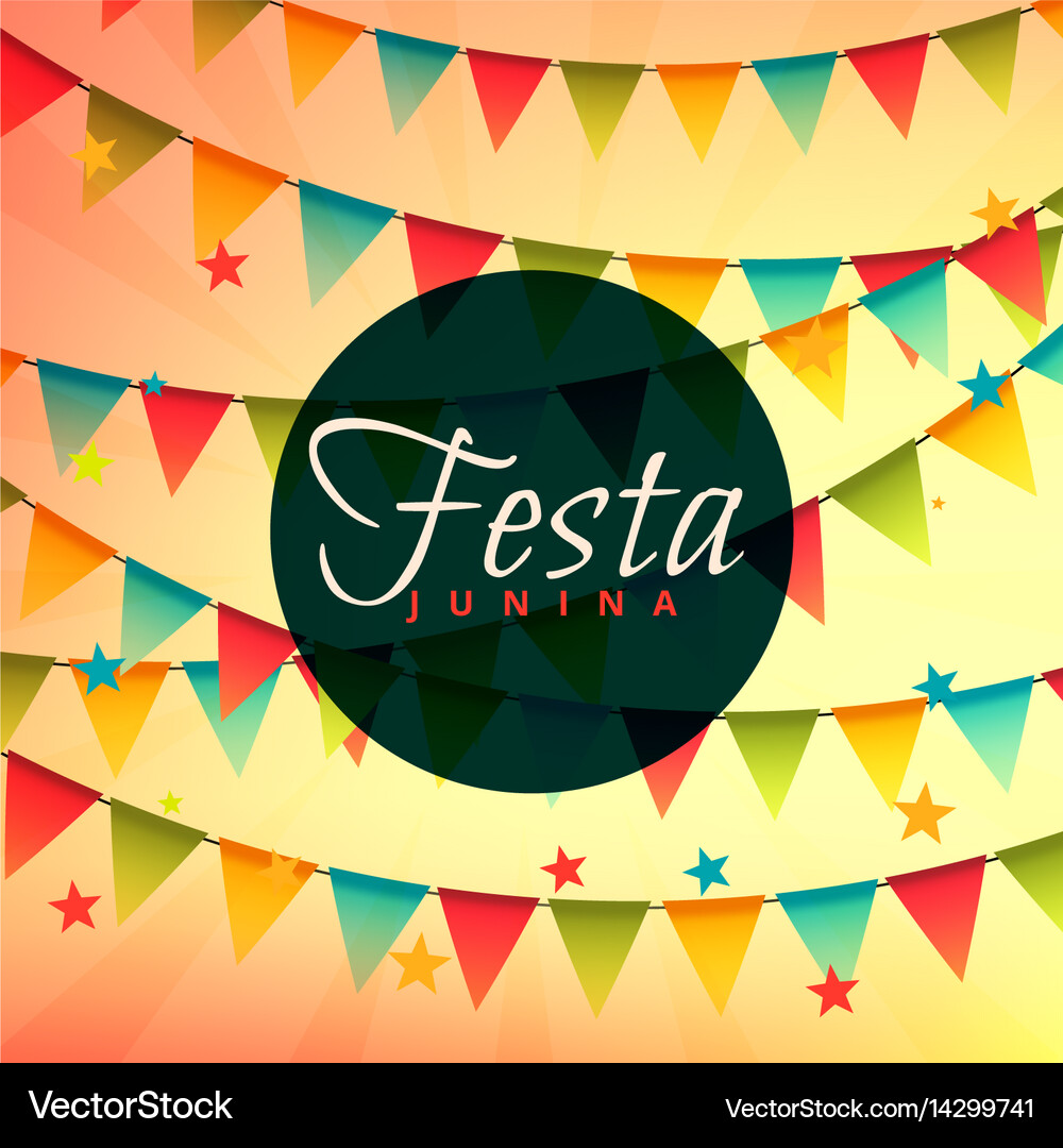 Beautiful festa junina background Royalty Free Vector Image