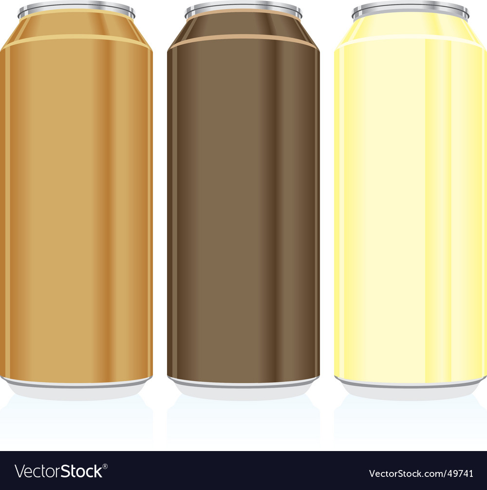Beer cans Royalty Free Vector Image - VectorStock