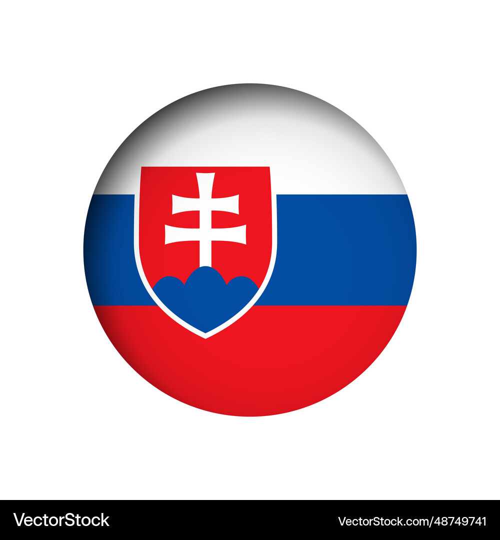 Circle flag of slovakia Royalty Free Vector Image