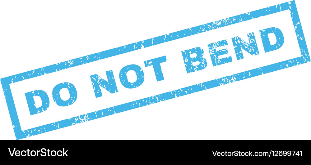 Do not bend rubber stamp Royalty Free Vector Image
