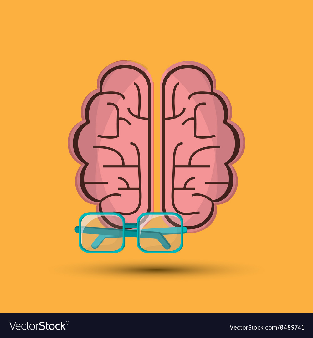 Flat about brain design Royalty Free Vector Image
