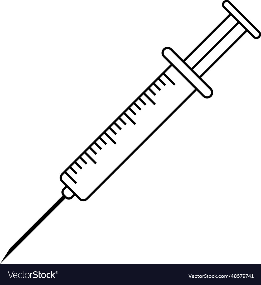 Medical Syringe Vaccine Injection Royalty Free Vector Image