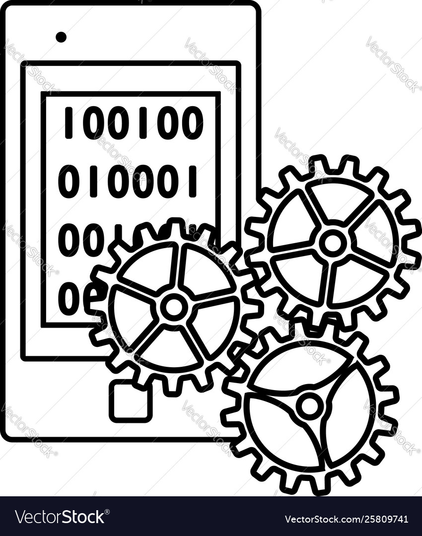 Mobile development icon Royalty Free Vector Image