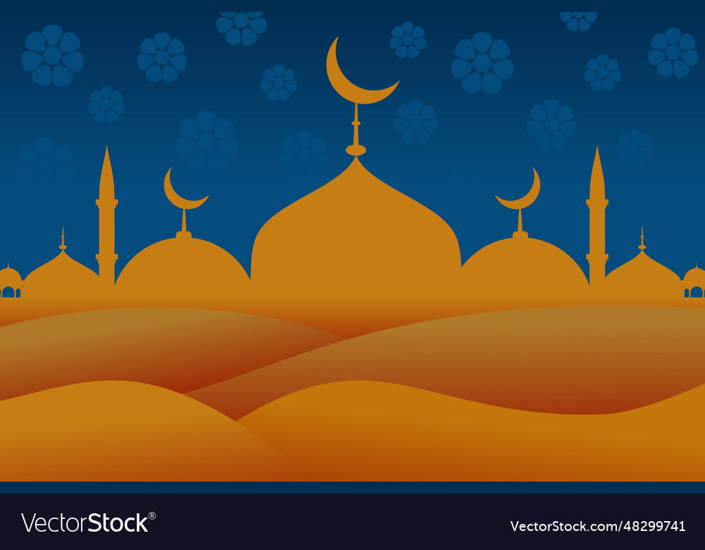 Mosque background elegant Royalty Free Vector Image