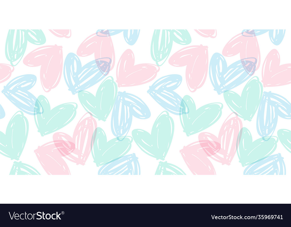 Seamless pattern with hand drawn hearts Royalty Free Vector Seamless pattern with hand drawn hearts Royalty Free Vector
