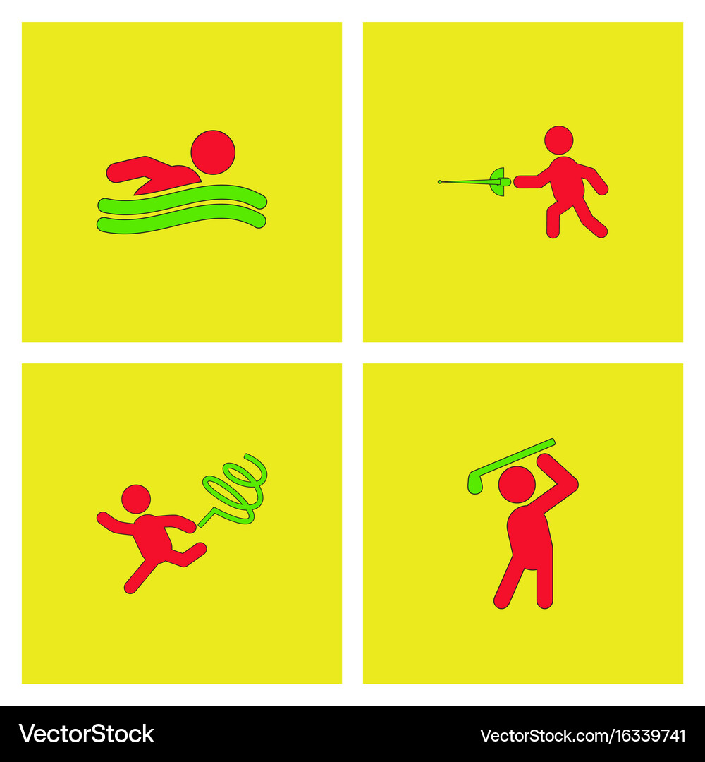 Set of olympic game design Royalty Free Vector Image