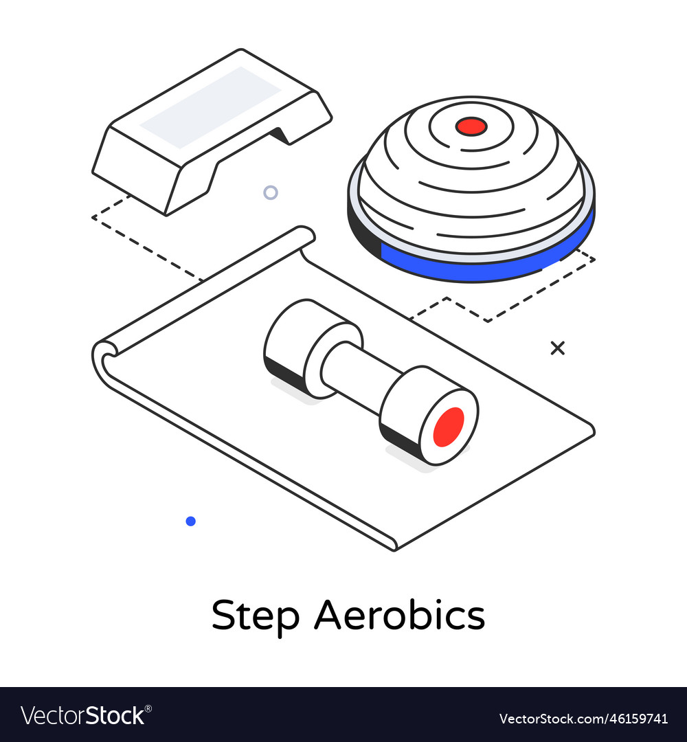 Step aerobics Royalty Free Vector Image - VectorStock