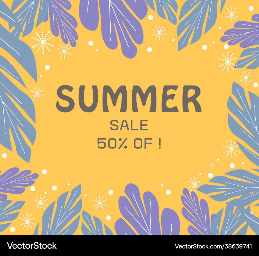 Summer sale banner background Royalty Free Vector Image