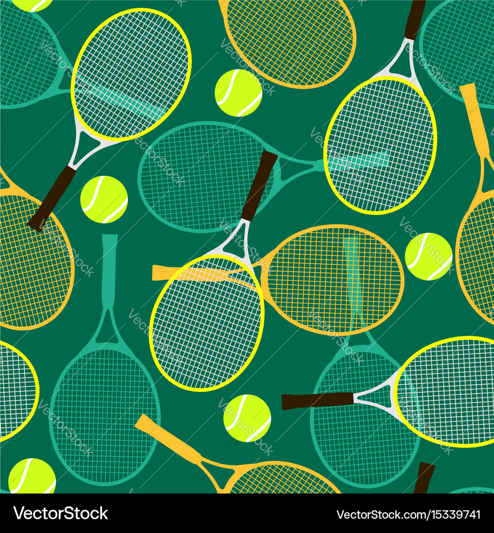 Tennis rackets and balls Royalty Free Vector Image