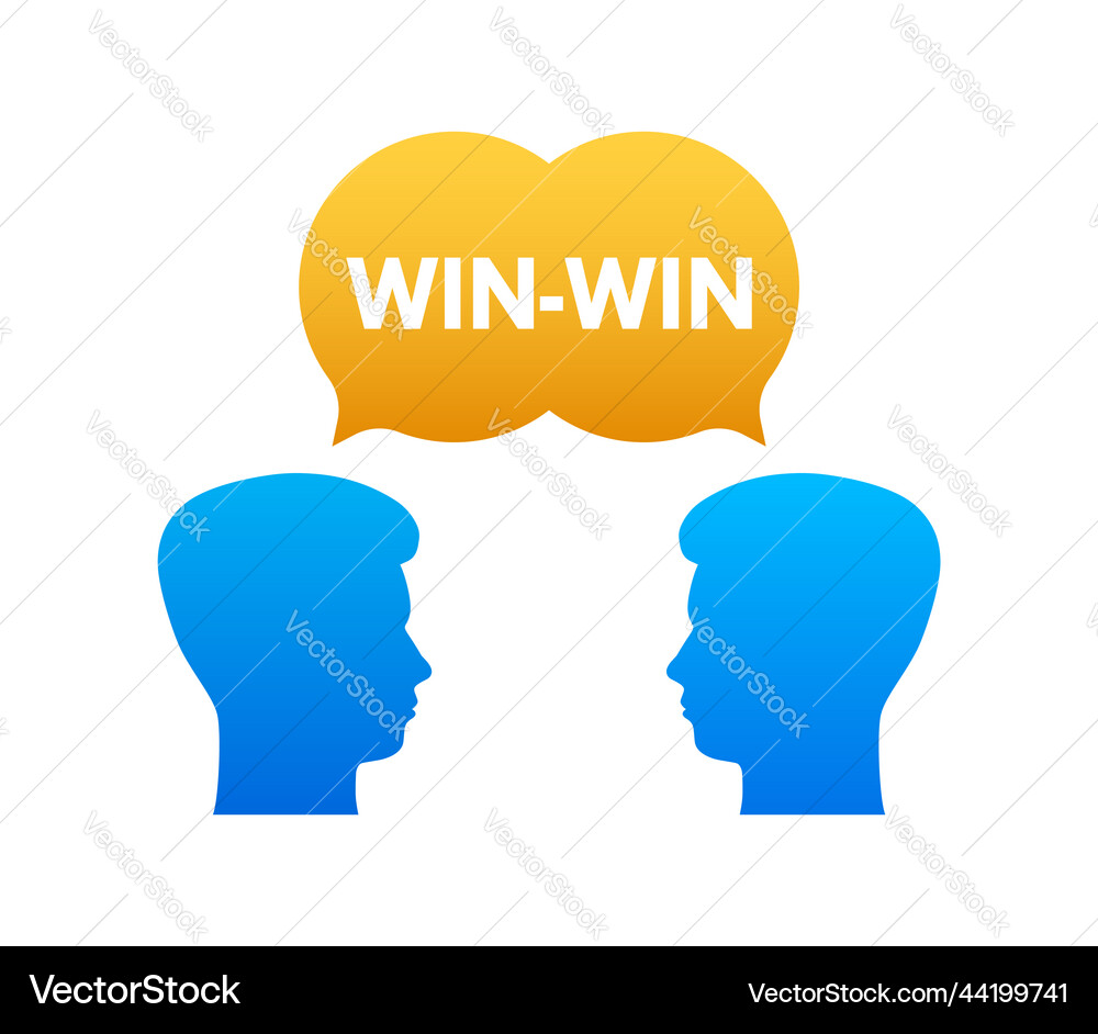 Win-win strategy partnership deal stock Royalty Free Vector