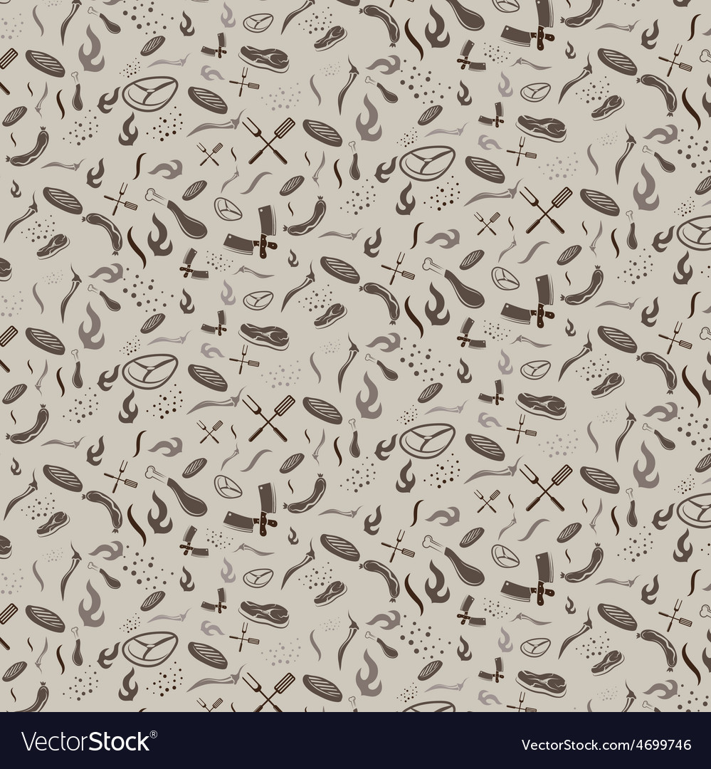 BBQ & Grill Pattern Royalty Free Vector Image