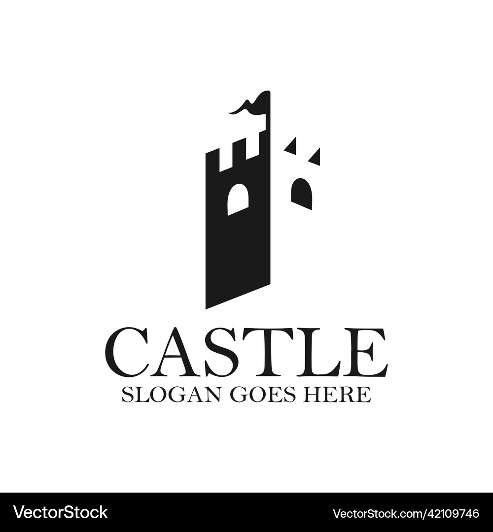 Castle logo icon design template Royalty Free Vector Image