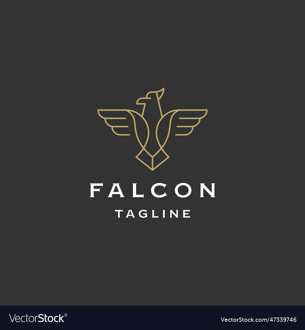 Falcon logo Royalty Free Vector Image - VectorStock