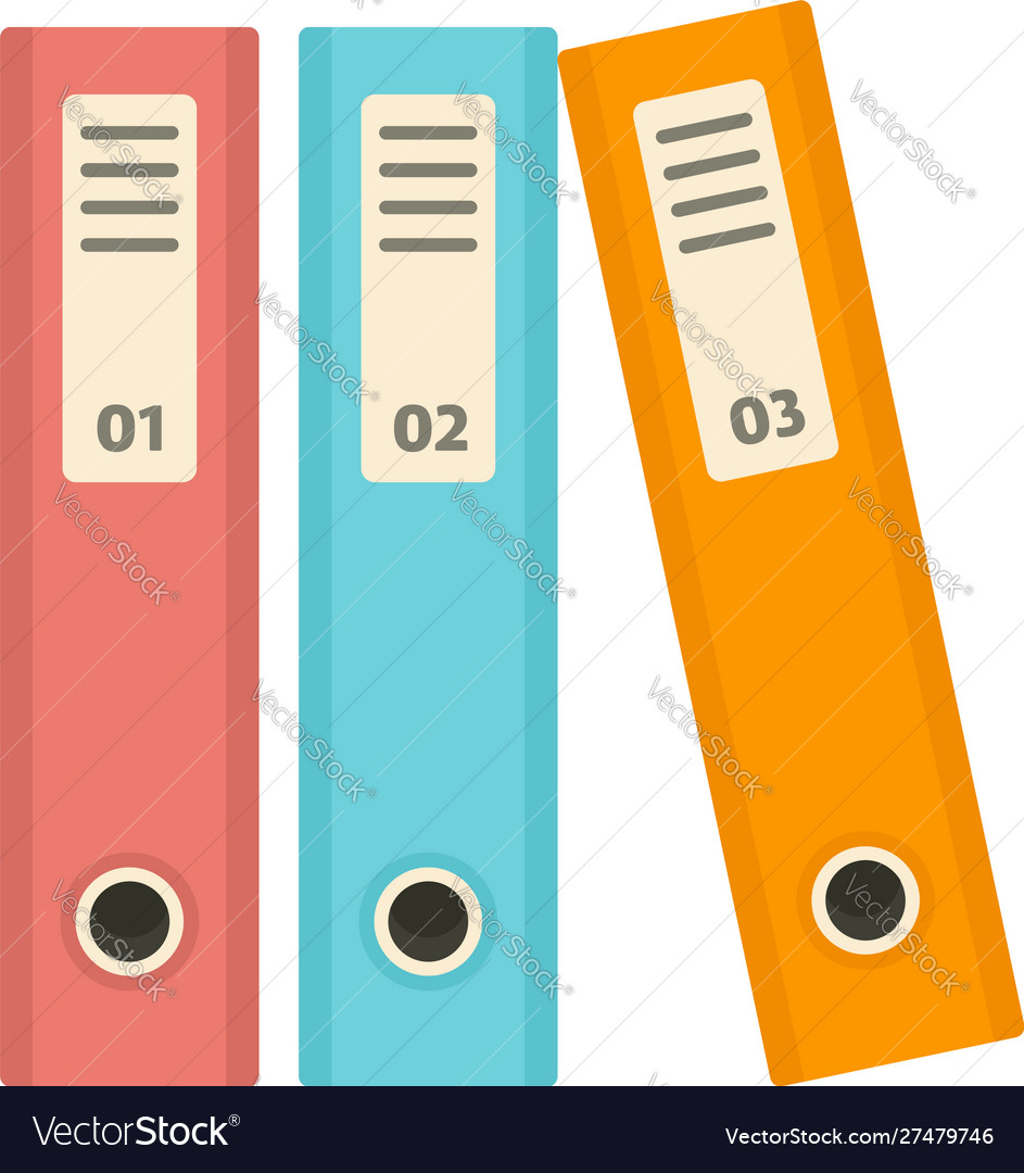File folder icon flat style Royalty Free Vector Image