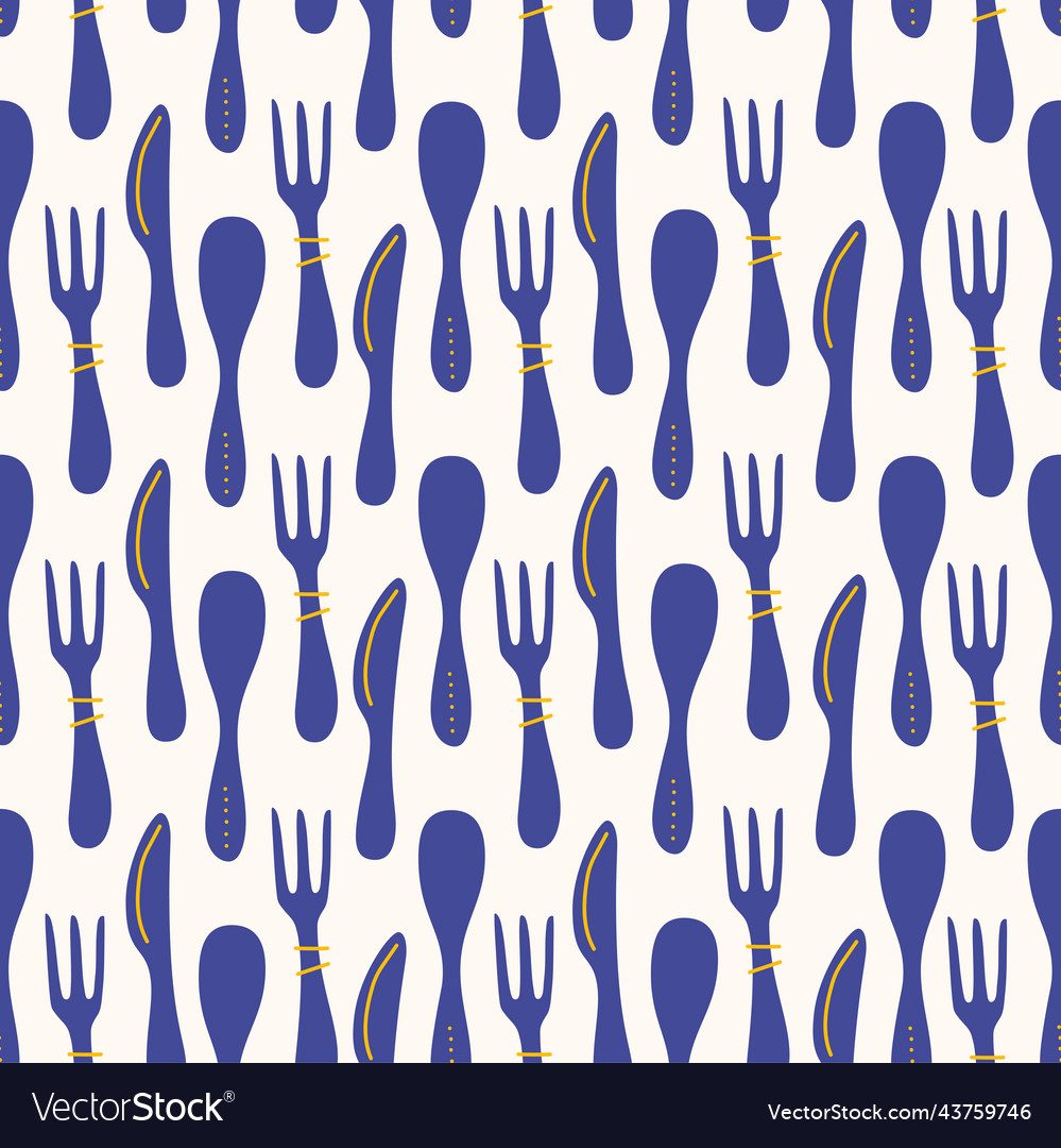 Hand drawn seamless pattern background with table Vector Image