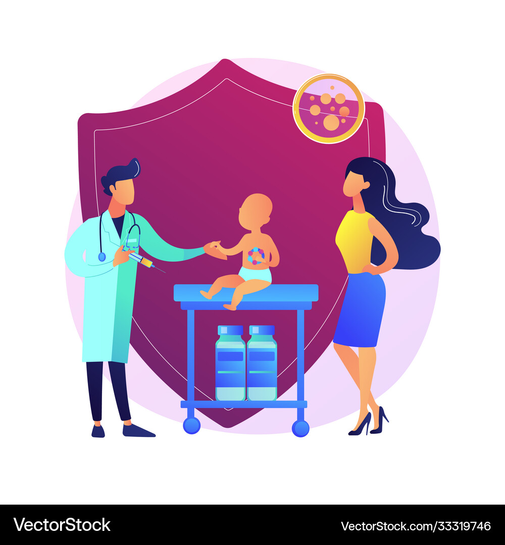 Infant and child vaccination abstract concept Vector Image