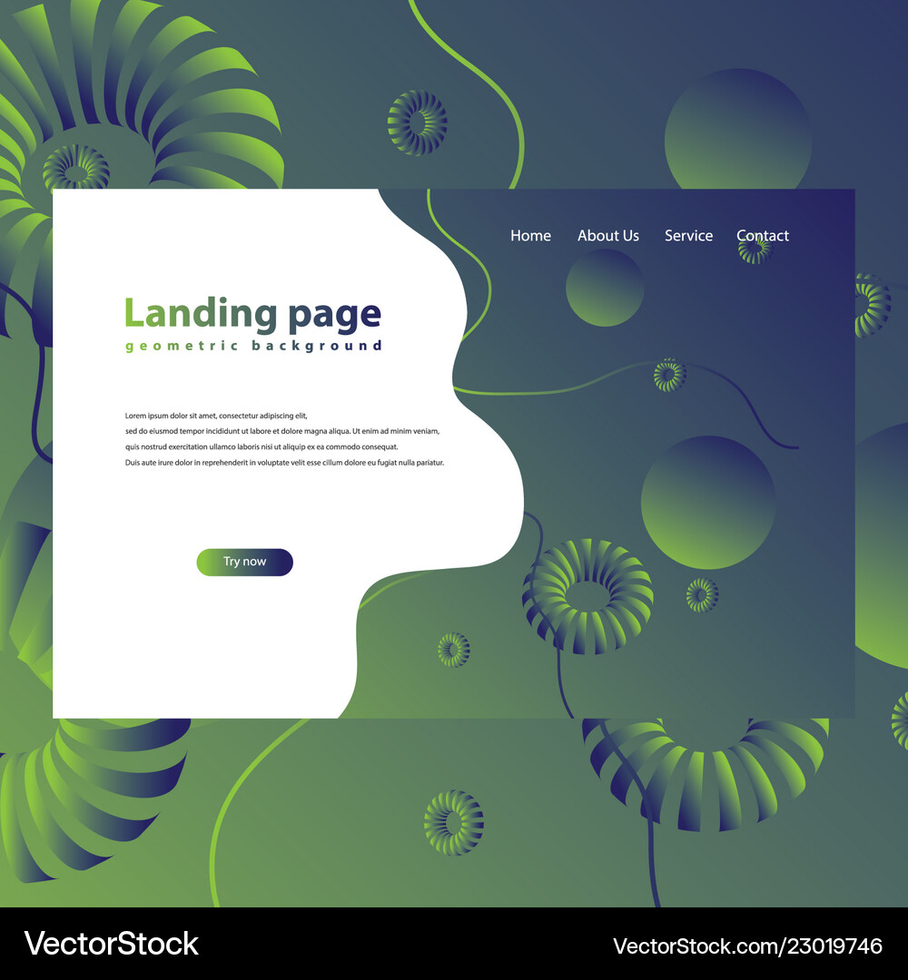 Modern trendy landing page and background Vector Image