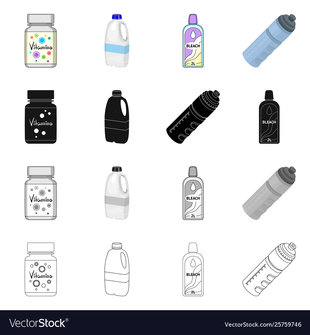 Plastic and container icon Royalty Free Vector Image