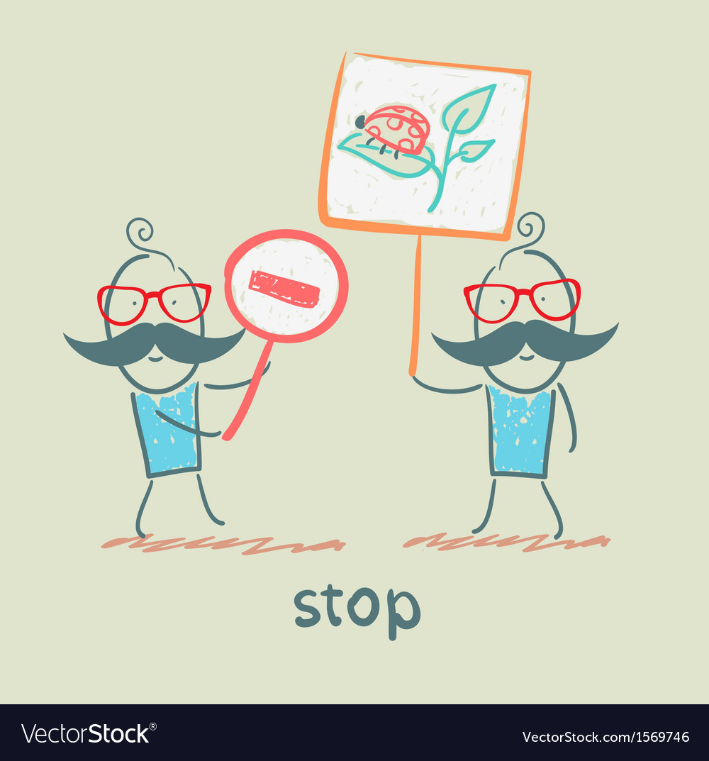 Stop Royalty Free Vector Image - VectorStock