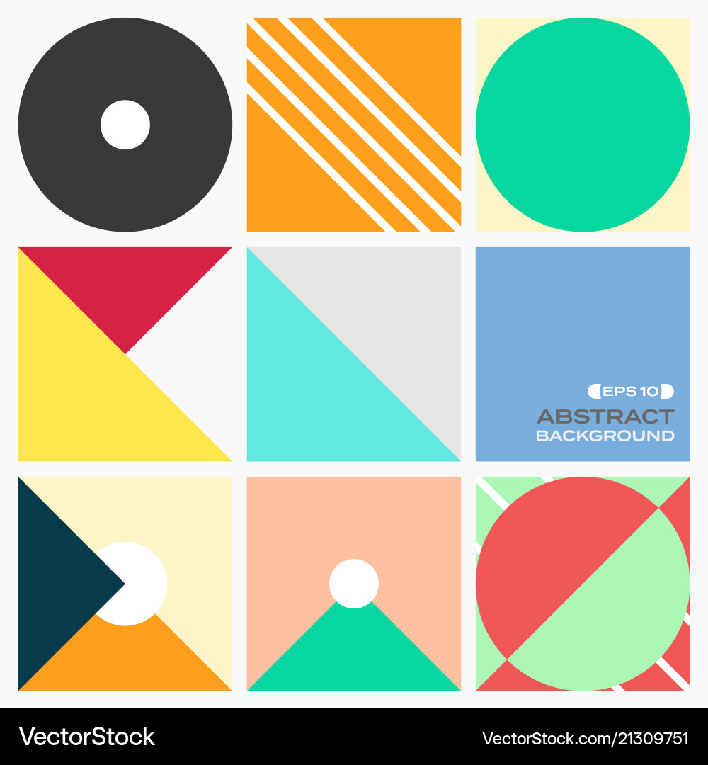 Abstract of multi color pattern in geometrical Vector Image