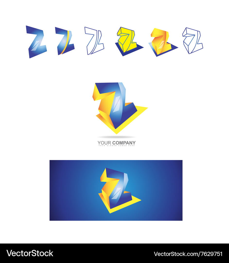 Alphabet letter z logo icon Royalty Free Vector Image
