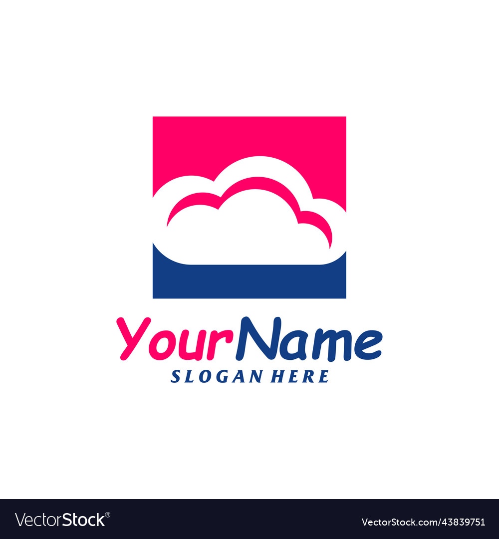 Cloud logo design template concept Royalty Free Vector Image