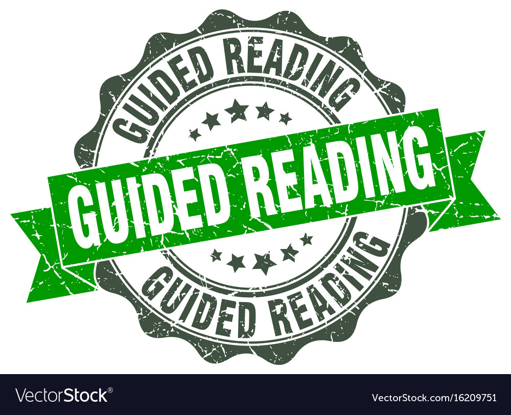 Guided reading stamp sign seal Royalty Free Vector Image