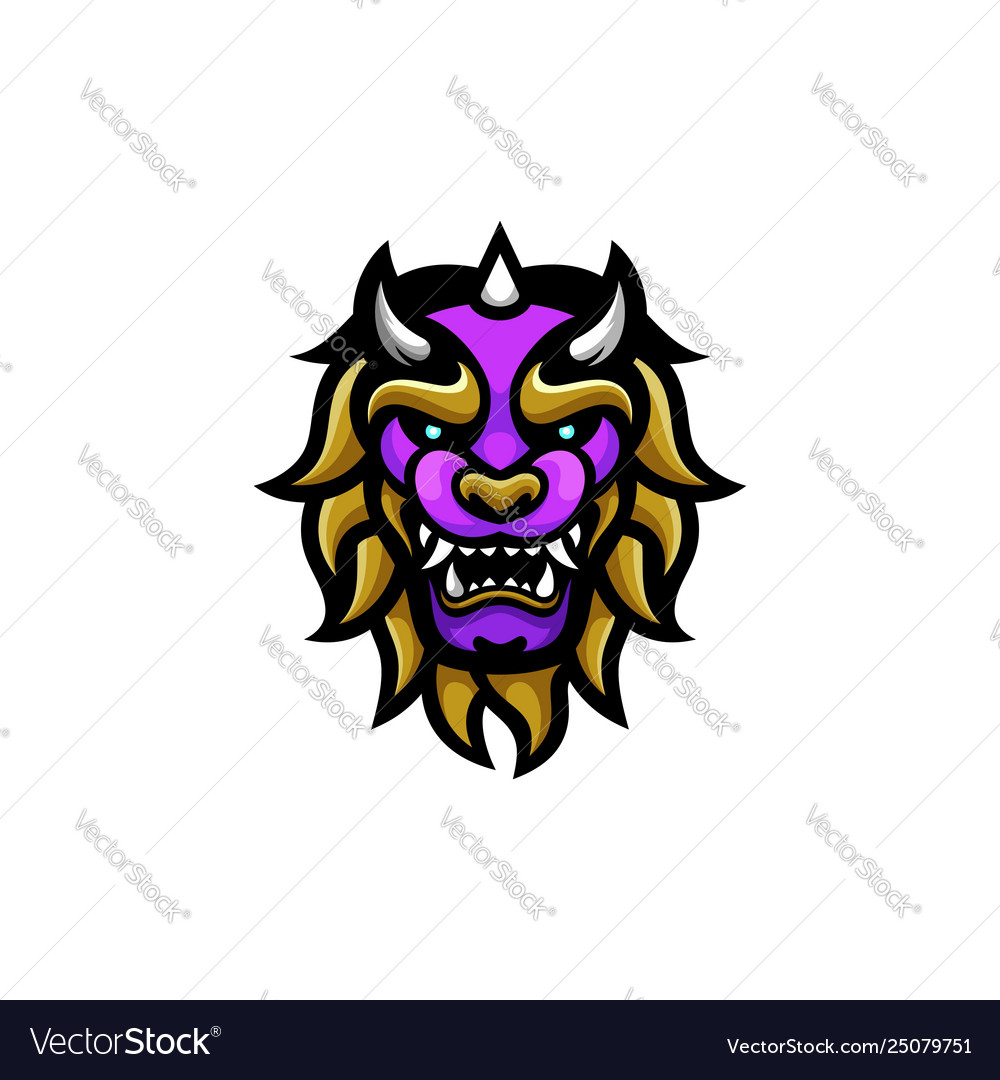 Japan devil concept template Royalty Free Vector Image