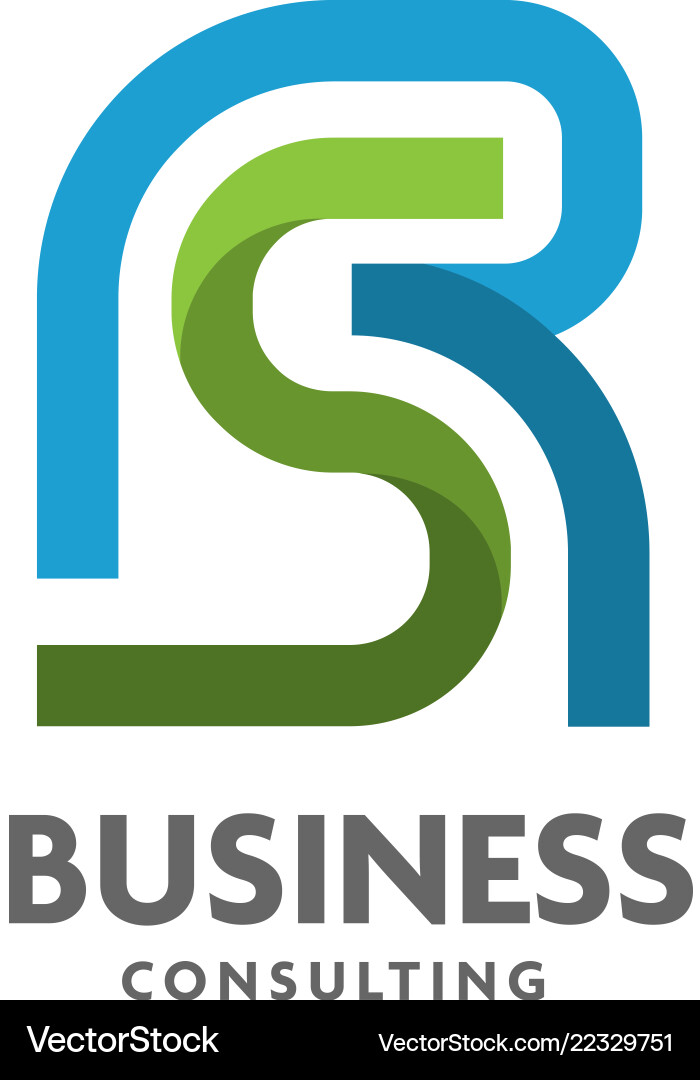 Modern letter r and s rs sr logo Royalty Free Vector Image