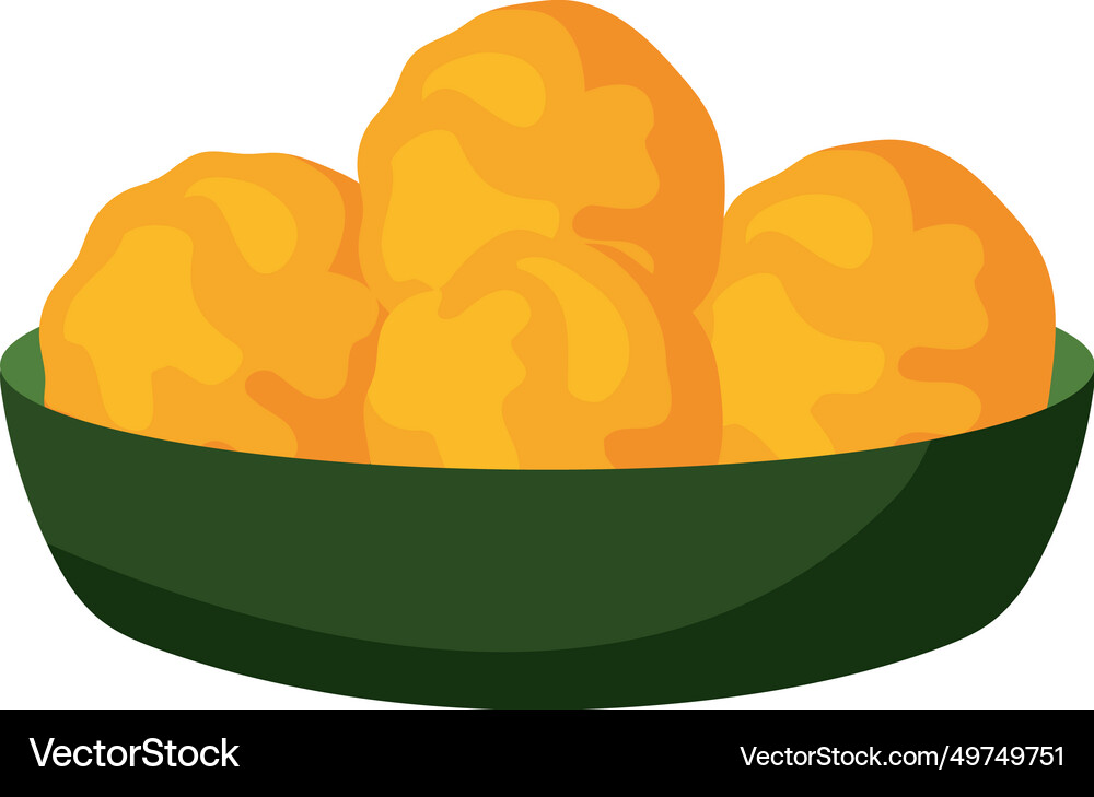 Nigerian food akara Royalty Free Vector Image - VectorStock