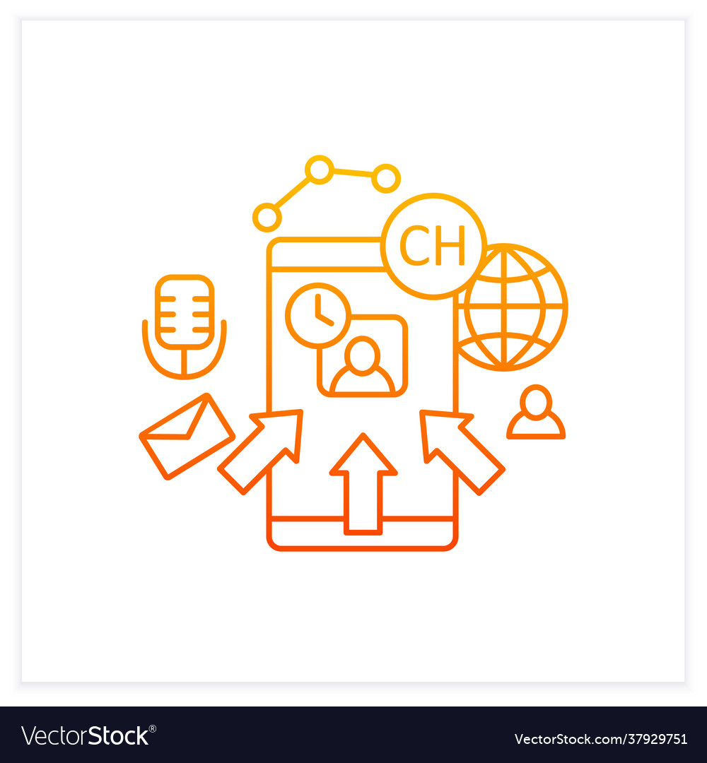 Rapid popularity gradient icon Royalty Free Vector Image