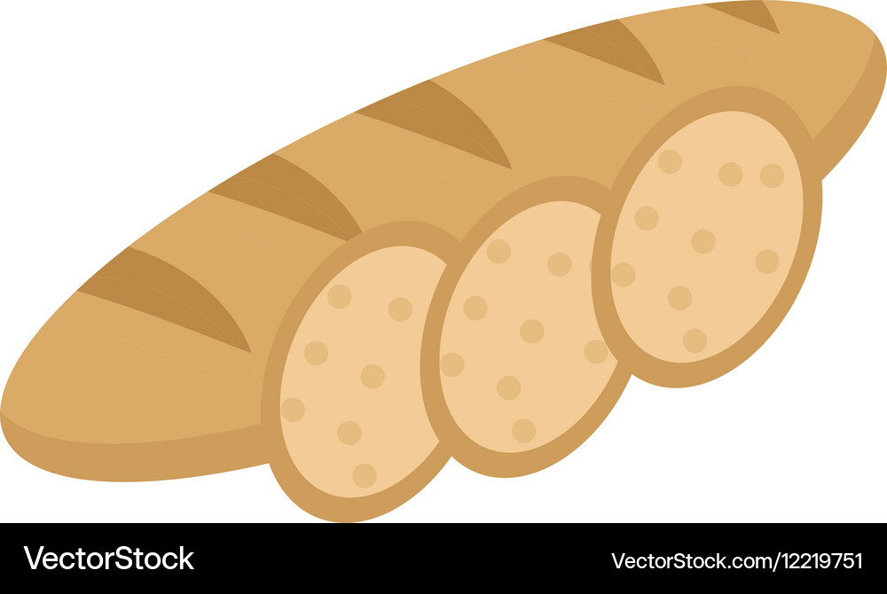 Sliced loaf icon flat design isolated on white Vector Image
