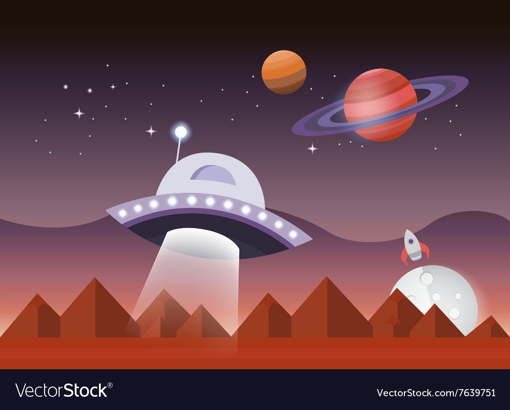 Space landscape Royalty Free Vector Image - VectorStock