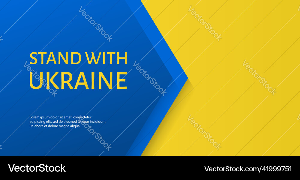 Stand with ukraine banner ukrainian Royalty Free Vector