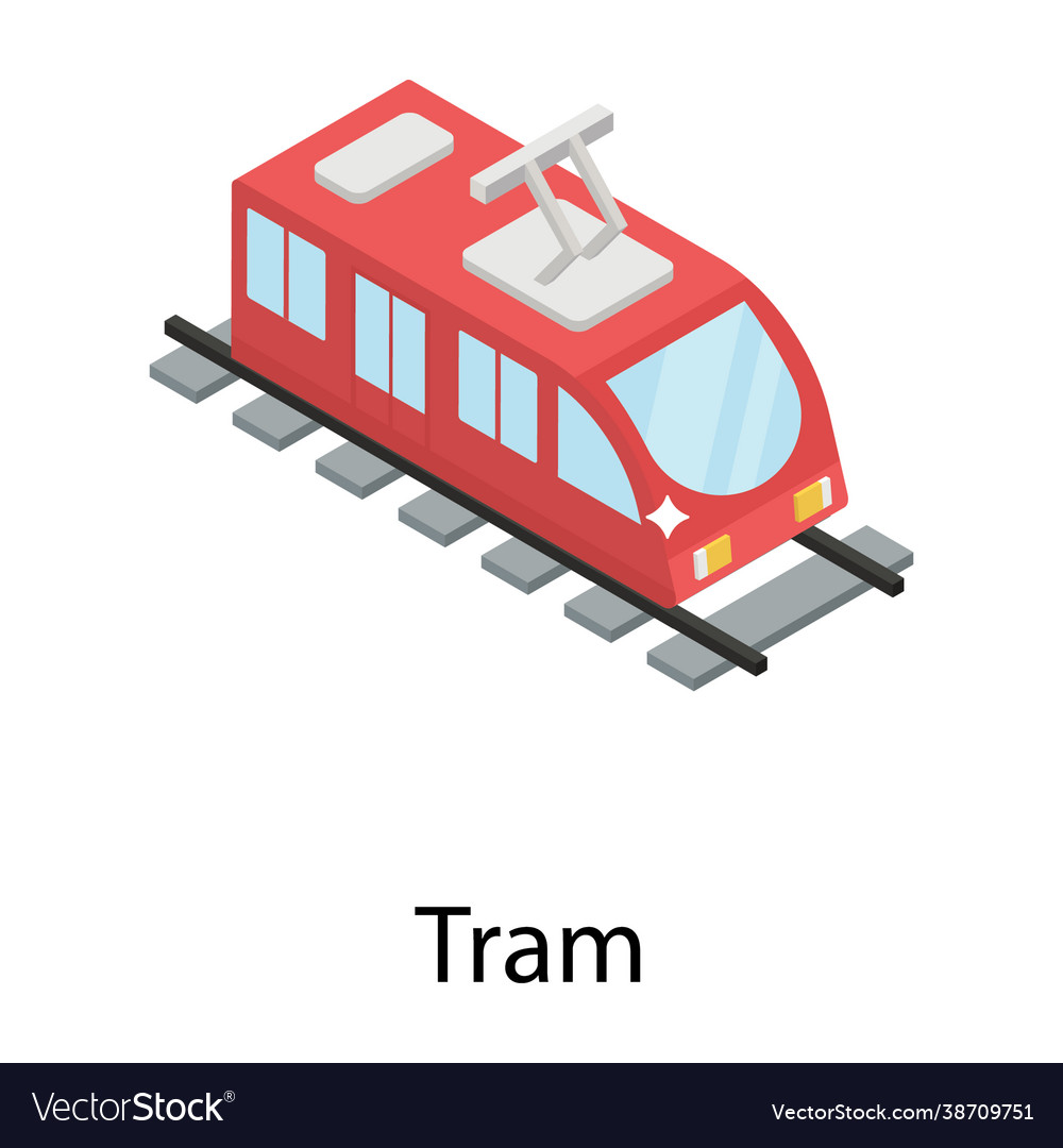 Tram Royalty Free Vector Image - VectorStock