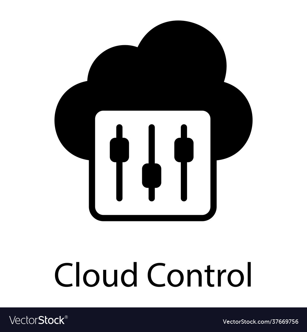 Cloud control Royalty Free Vector Image - VectorStock