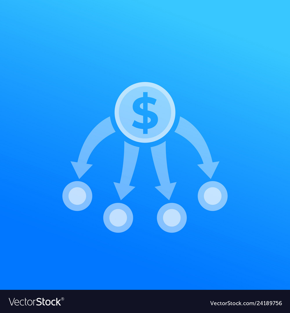 Diversification diversified portfolio split Vector Image