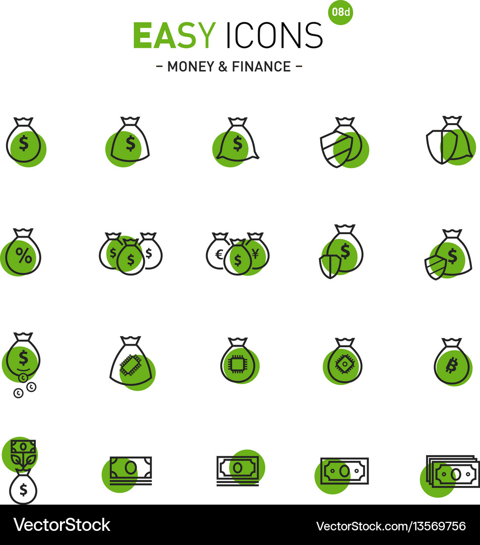 Easy icons 08d money Royalty Free Vector Image