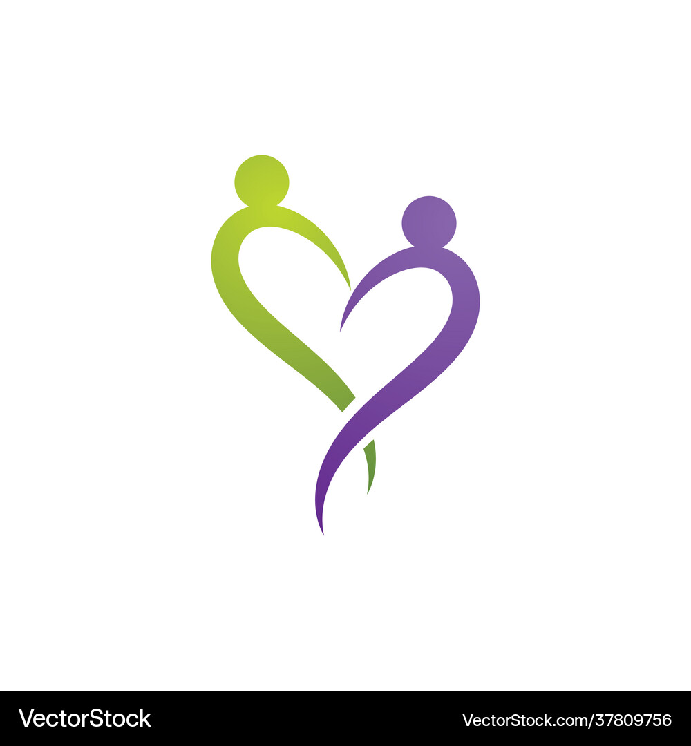 Fun people character logo sign Royalty Free Vector Image