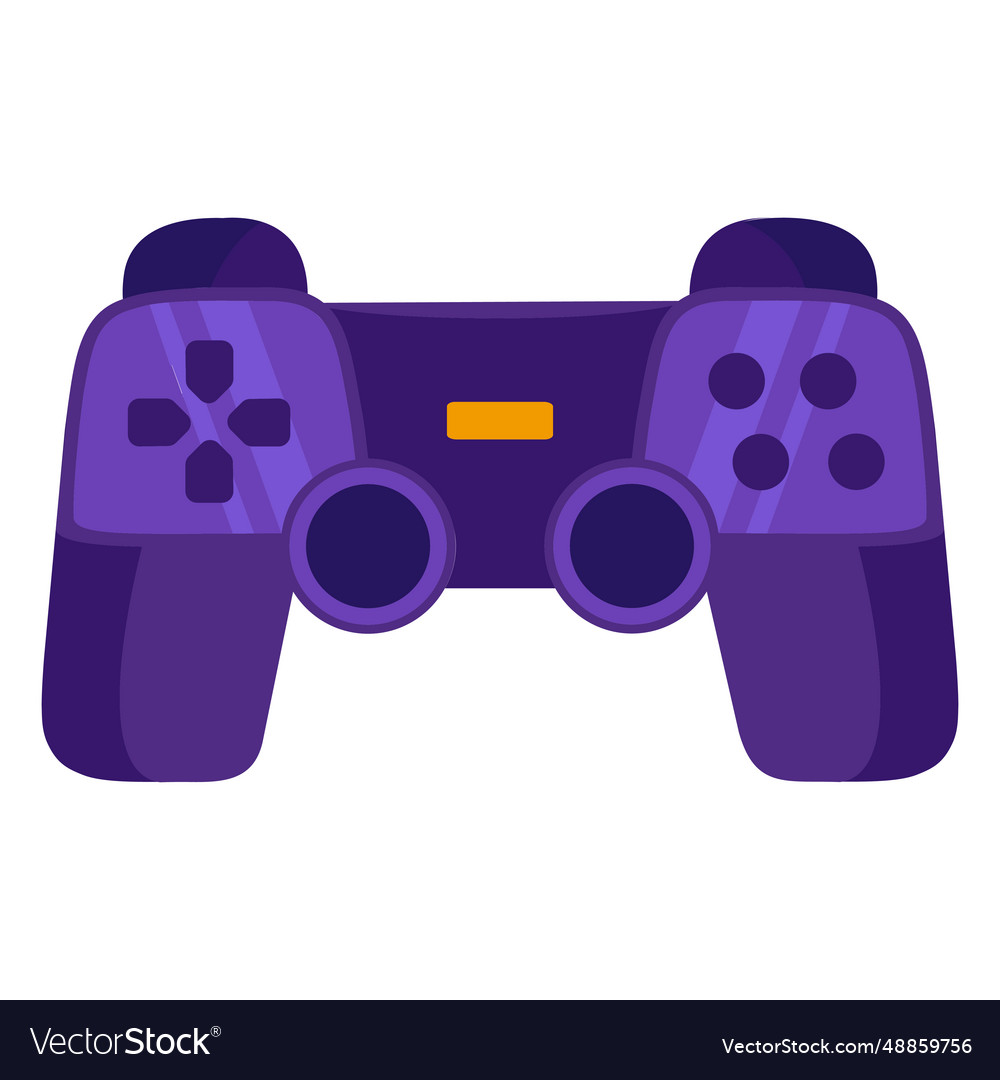 Gaming controller flat joystick Royalty Free Vector Image