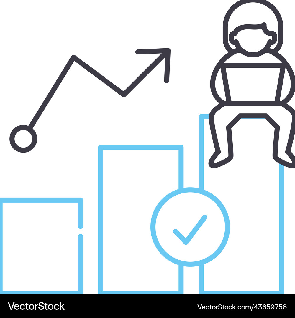 Growth hacking line icon outline symbol Royalty Free Vector