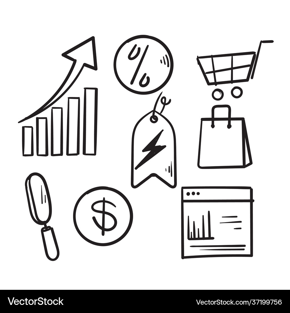 Hand drawn doodle revenue management abstract Vector Image
