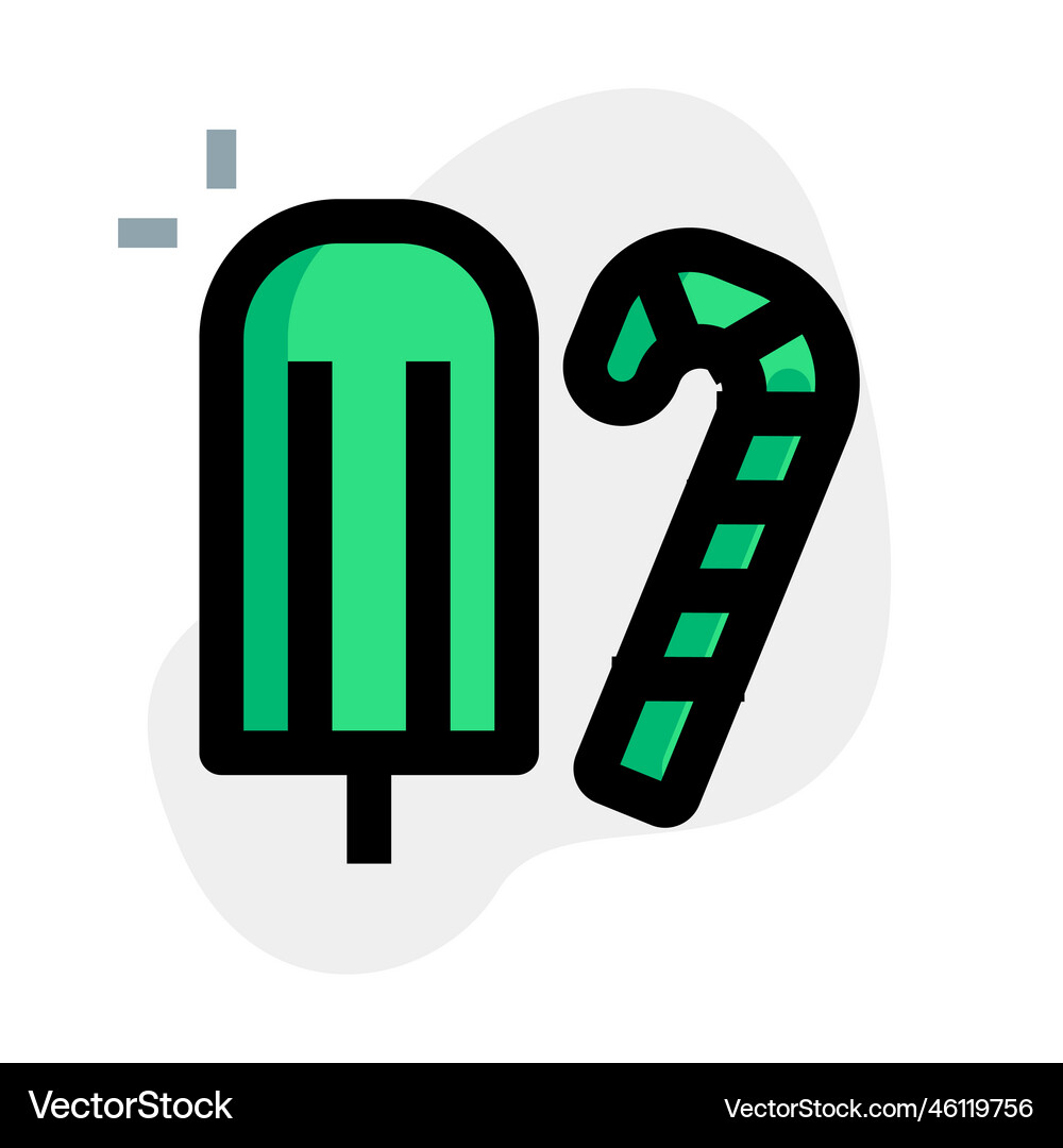 Juicy ice pop made with crushed candy cane Vector Image