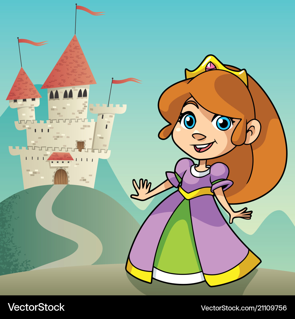 Little princess landscape Royalty Free Vector Image