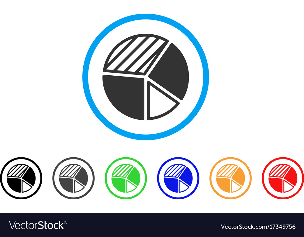 Pie chart rounded icon Royalty Free Vector Image