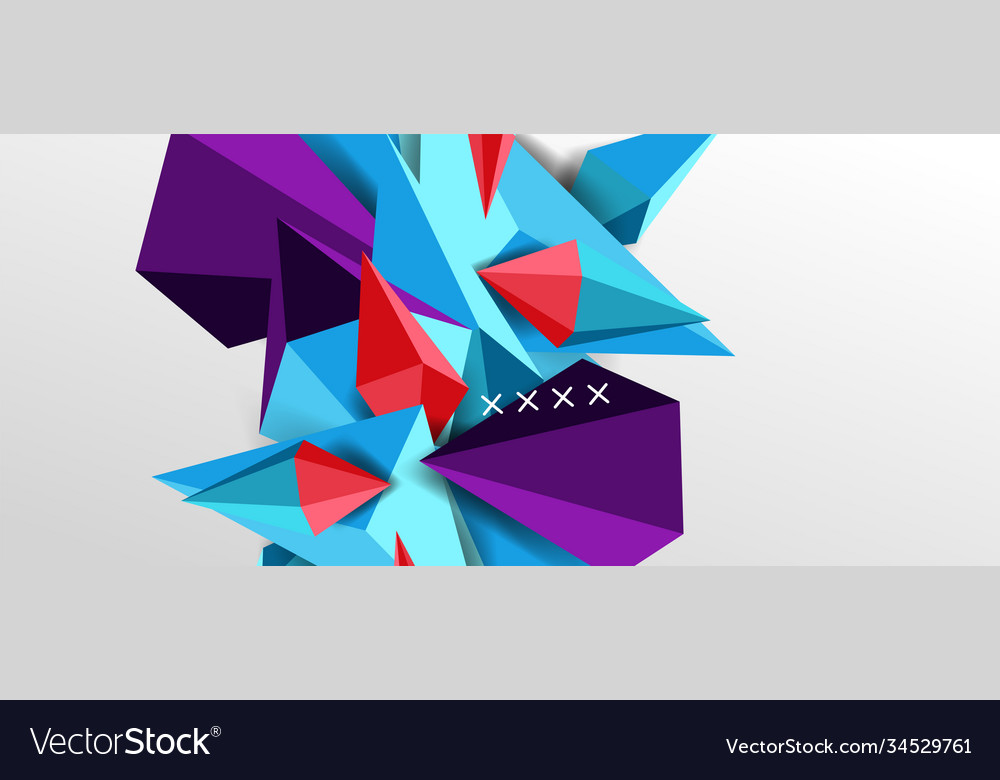 3d low poly abstract shape background Royalty Free Vector